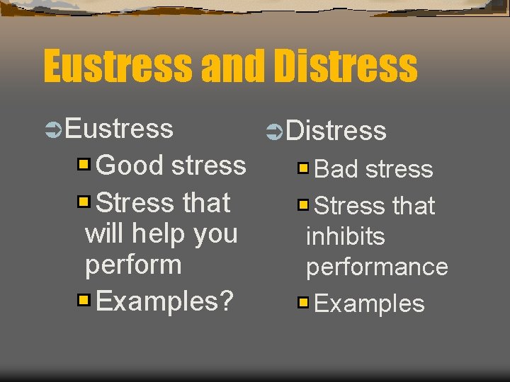Stress Why are we learning about stress Is