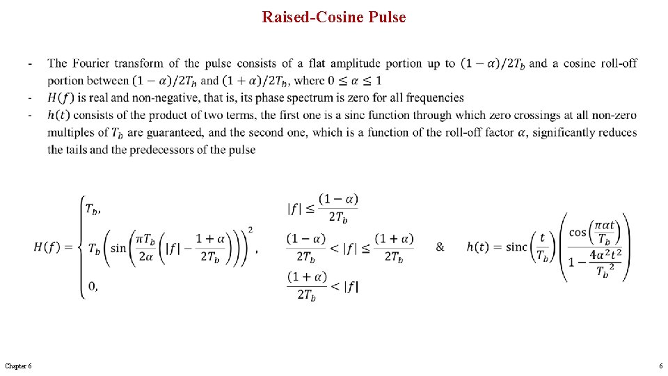 Chapter 6 Baseband Digital Transmission Chapter 6 1