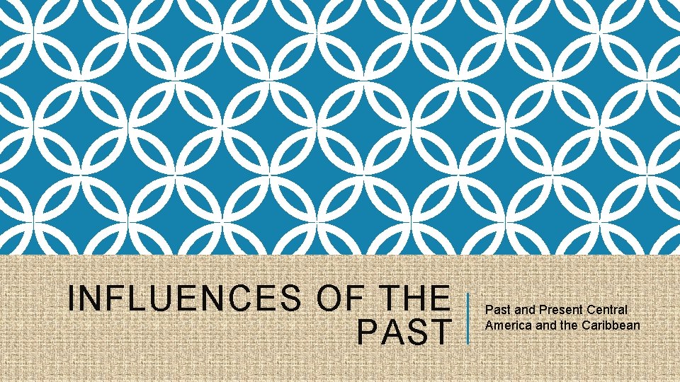 INFLUENCES OF THE PAST Past and Present Central