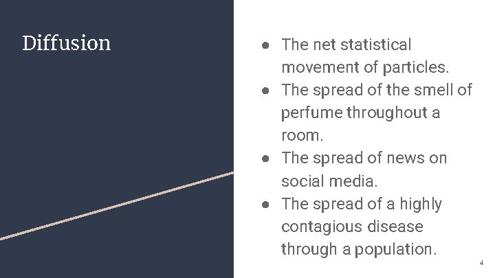 Diffusion Persistence and Mobility An Overview Omar Malik