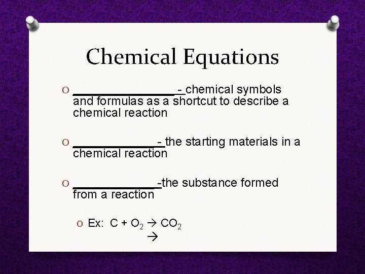 Chapter 14 Chemical Reactions Forming New Substances O
