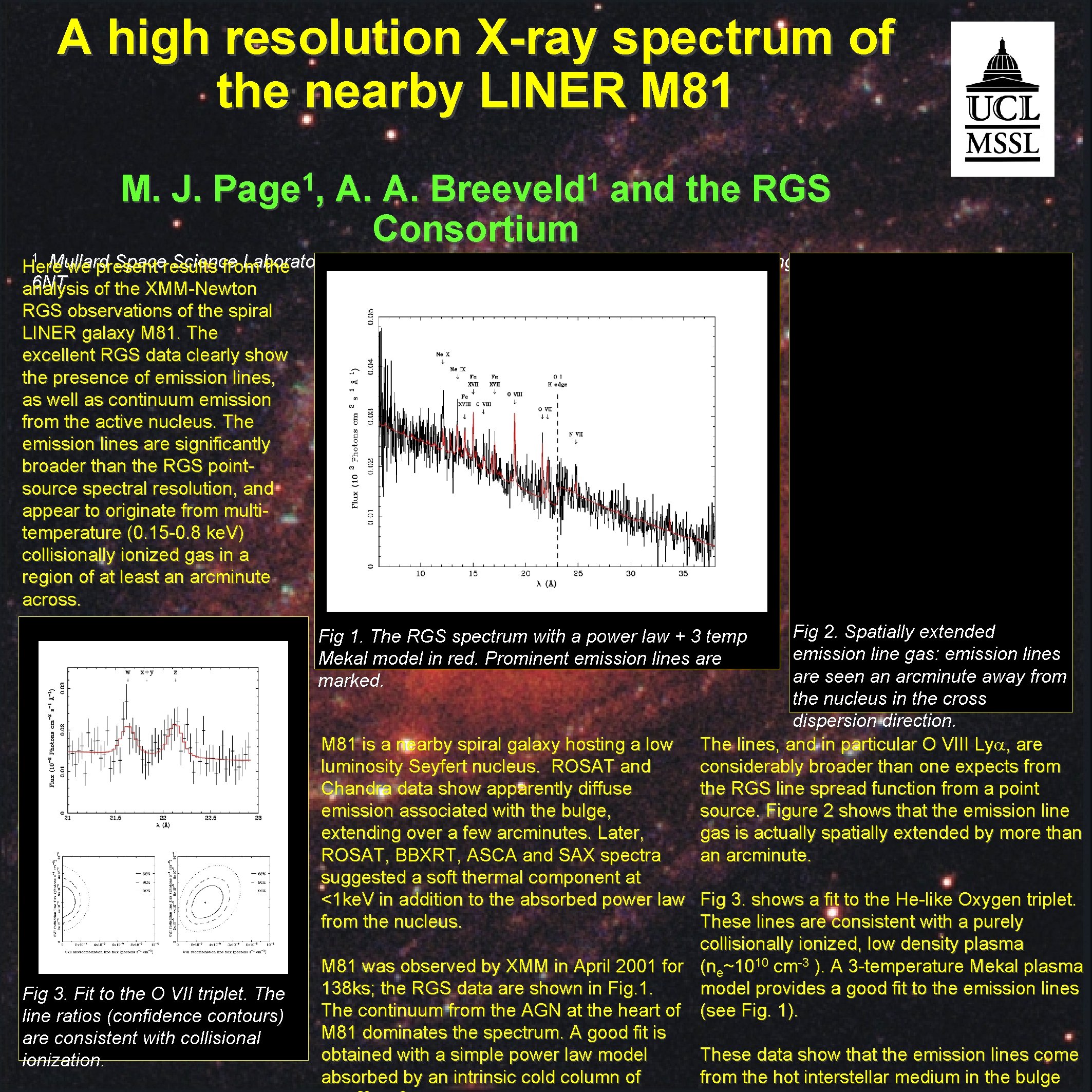 A high resolution Xray spectrum of the nearby