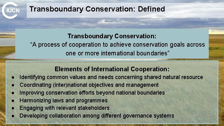 Transboundary Conservation Areas Lesson 1 Introduction and Background