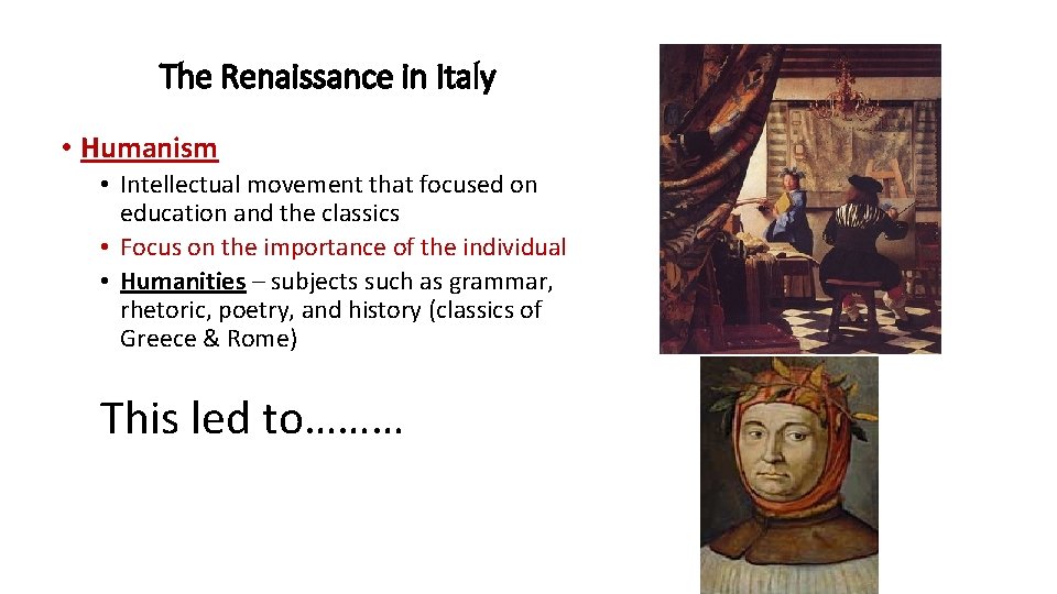 The Renaissance and Reformation 1300 1650 The Renaissance