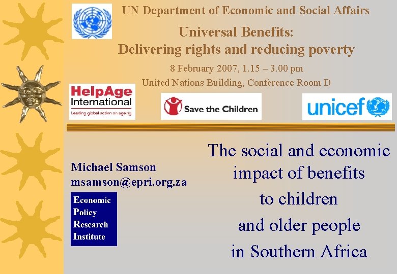 UN Department of Economic and Social Affairs Universal