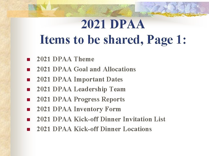 2021 DPAA Secretaries Meeting Diocese of Covington Office