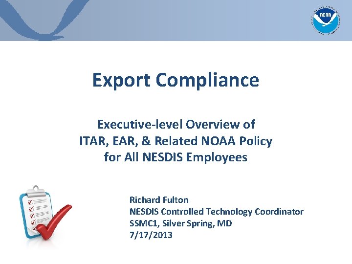 Export Compliance Executivelevel Overview of ITAR EAR Related