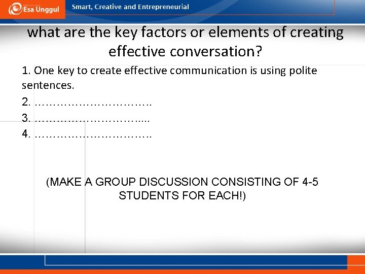 STARTING CONVERSATION 2 ND MEETING BUSINESS ENGLISH LEARNING