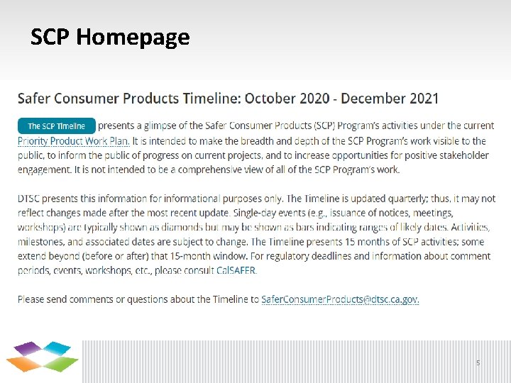 Topic 1 The SCP Timeline Green Ribbon Science