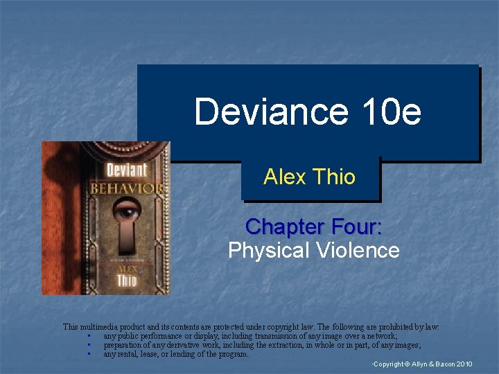 Deviance 10 e Alex Thio Chapter Four Physical