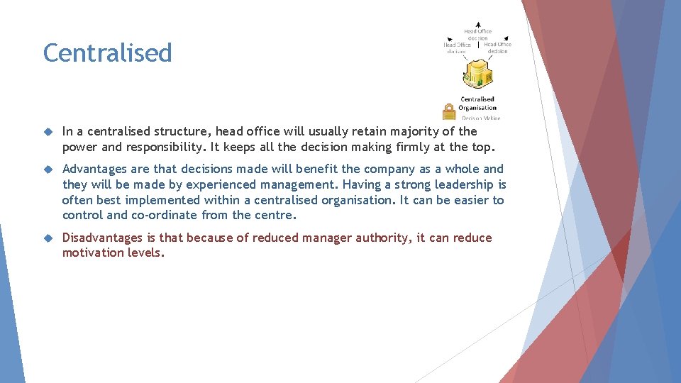 Characteristics of Organisational Structure By Laura Mackay Tall