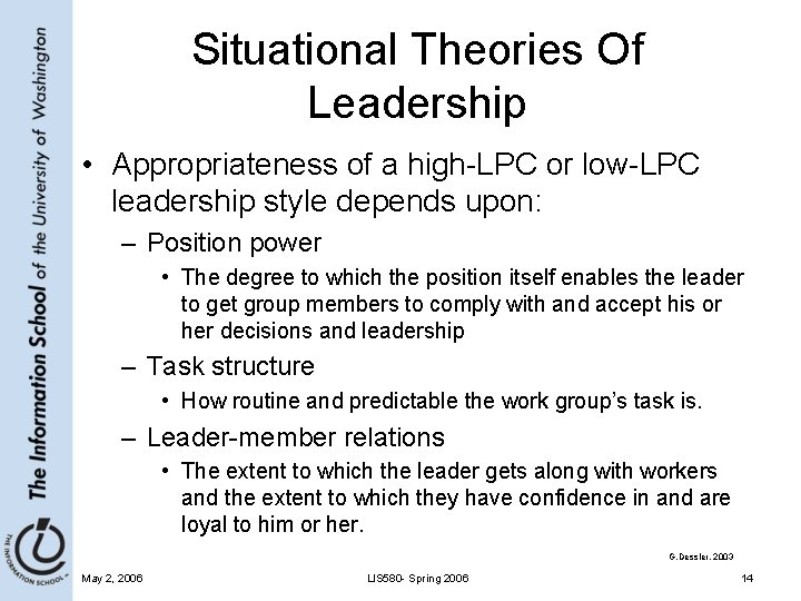 Leadership and Motivation Module 11 LIS 580 Spring