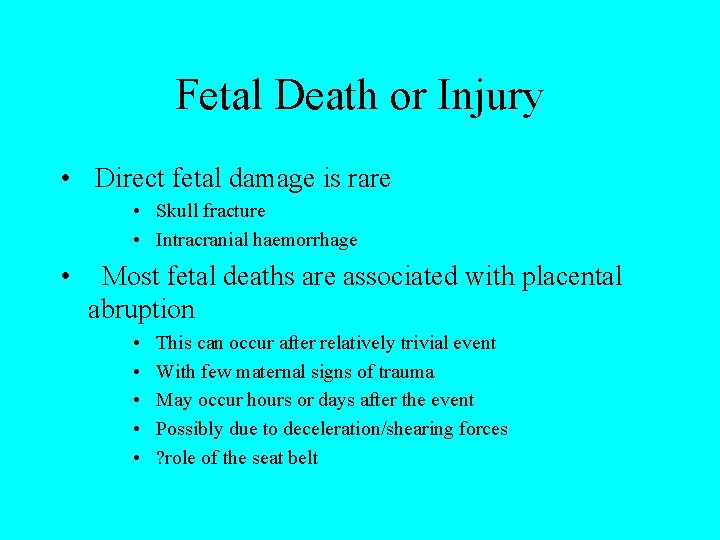 Trauma in Pregnancy Max Brinsmead MB BS Ph