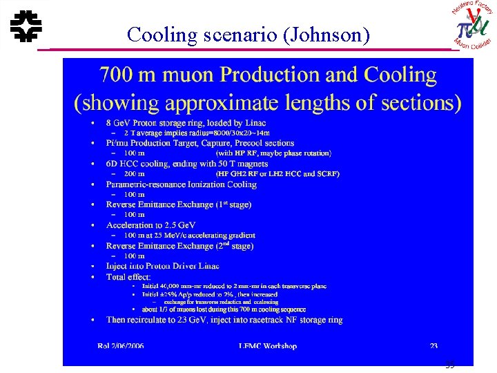 Ionization Cooling for a Collider David Neuffer Fermilab