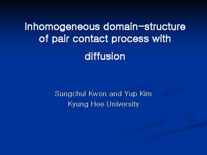 Inhomogeneous domainstructure of pair contact process with diffusion