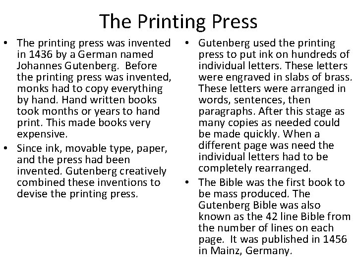 Inventions of the Renaissance The Clock The first