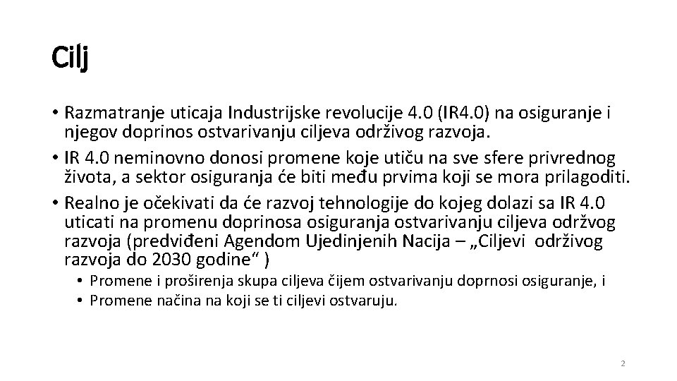 UTICAJ INDUSTRIJSKE REVOLUCIJE 4 0 NA OSIGURANJE I