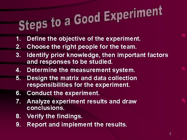 Industrial Design of Experiments STAT 321 Winona State