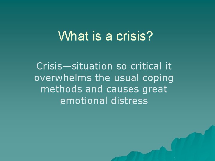 Family Dynamics Unit 5 Crisis Management Revised Frameworks