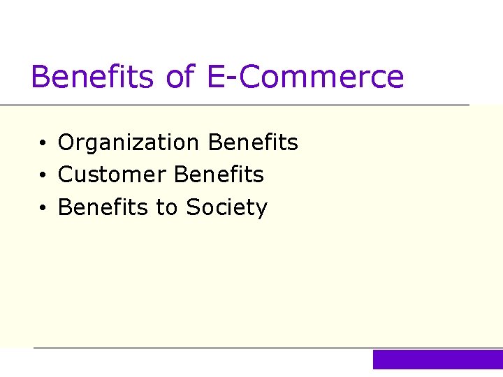 CHAPTER 9 EBusiness and E Commerce 1 Overview
