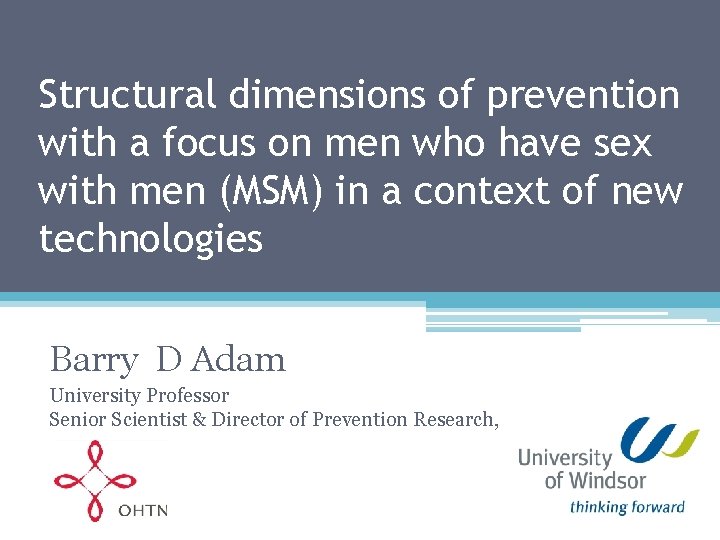 Structural Dimensions Of Prevention With A Focus On 0279