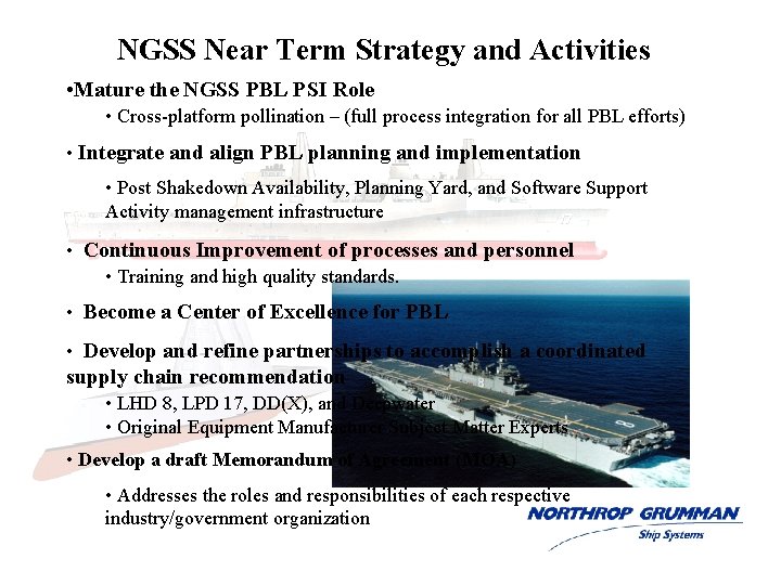 PERFORMANCE BASED LOGISTICS PBL A TOTAL LIFE CYCLE