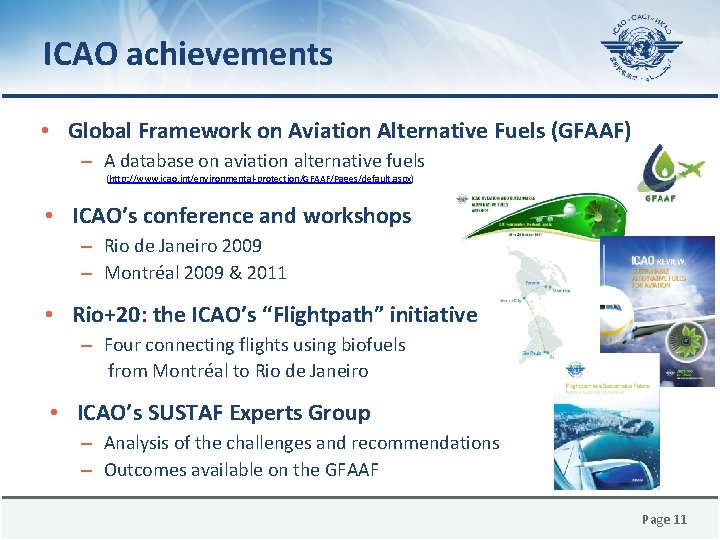 SUSTAINABLE ALTERNATIVE FUELS FOR AVIATION ICAO Secretariat Page