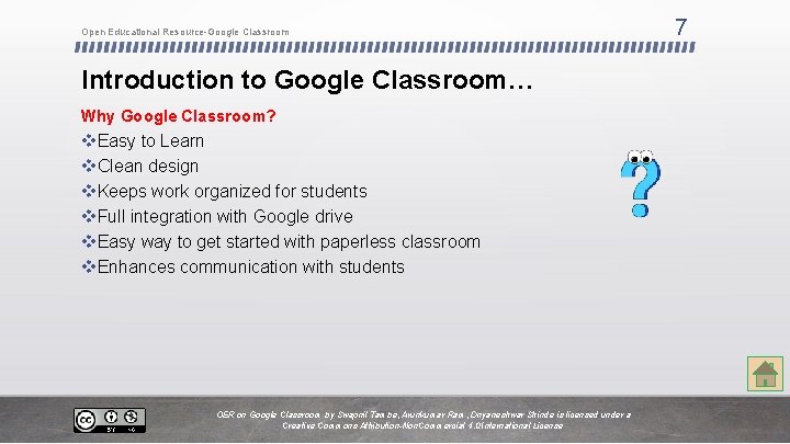Google Classroom OER on Google Classroom by Swapnil