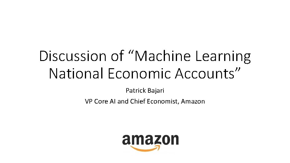 Discussion of Machine Learning National Economic Accounts Patrick