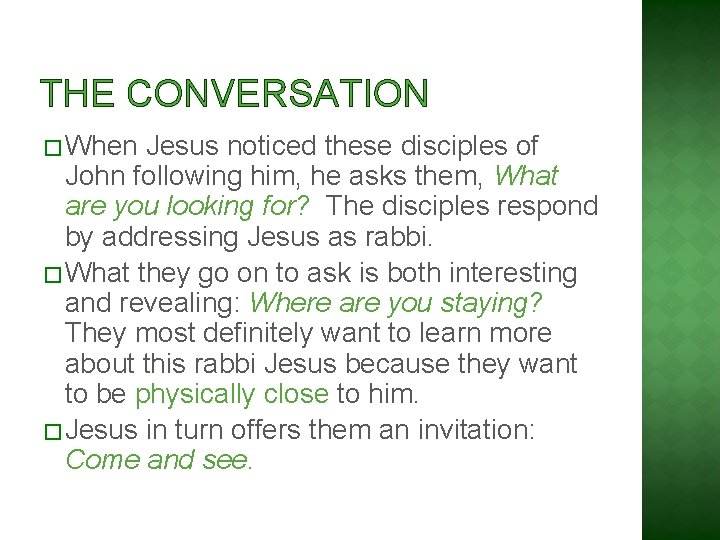 LETS GET STARTED Please be seated and listen