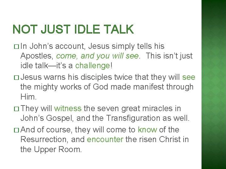 LETS GET STARTED Please be seated and listen