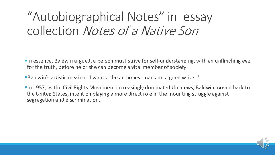 James Baldwin and Sonnys Blues INTRODUCTION TO ENGLISH
