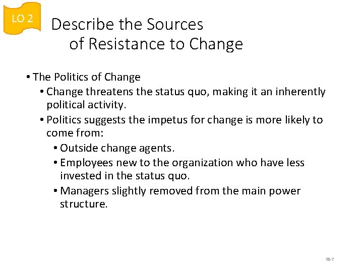 Lesson 18 Organizational Change and Stress Management 18