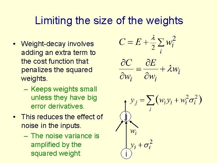 CSC 2535 Lecture 3 Generalization Geoffrey Hinton Overfitting