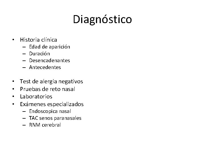 Rinitis alrgica diagnstico diferencial Dr Oscar H Ramrez