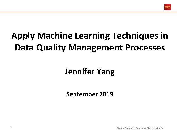 Apply Machine Learning Techniques in Data Quality Management