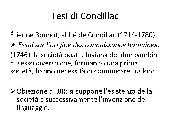 La nascita del linguaggio Problema Se lessere umano