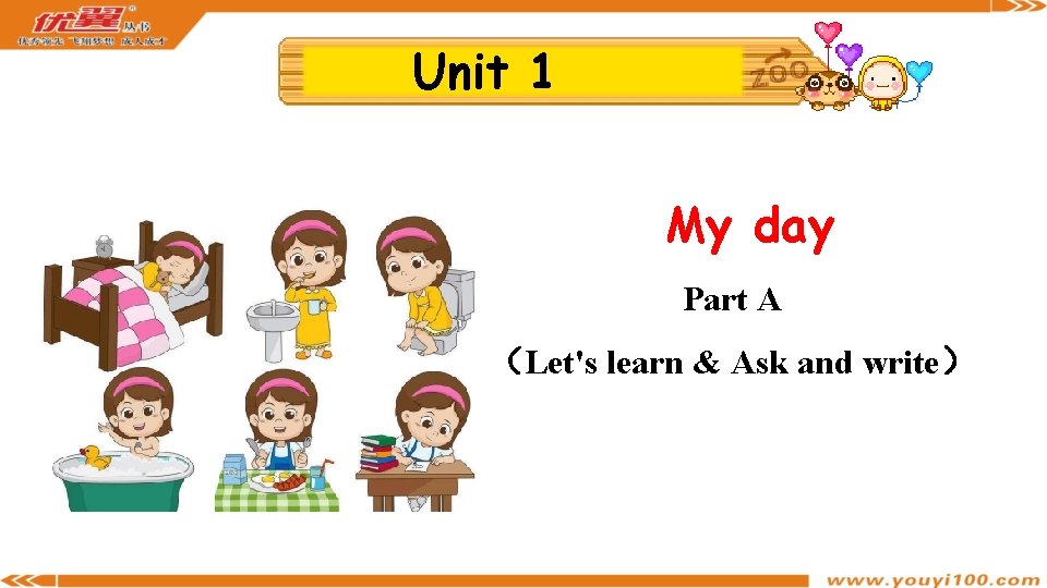 Unit 1 My day Part A Lets learn