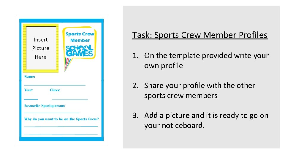 Sports Crew Training Session 1 Roles and Responsibilities