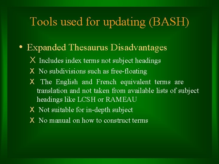 Bibliotheca Alexandrinas Arabic Web Dewey Project An Overview