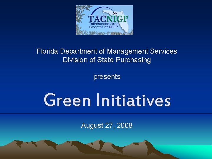 Florida Department of Management Services Division of State