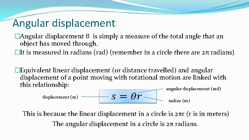 Rotational motion AH Physics Motion in a circle