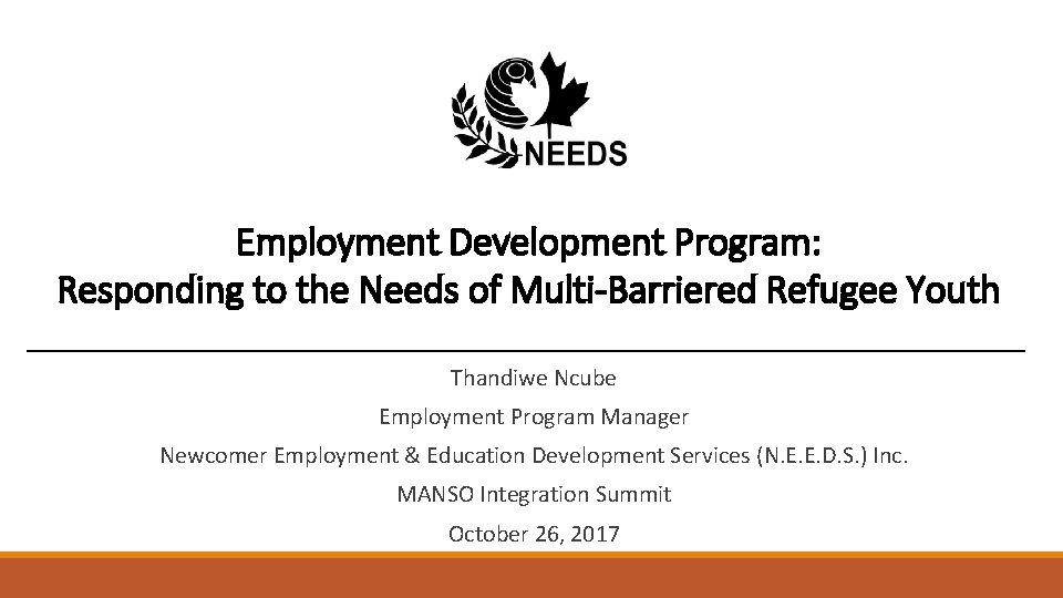 Employment Development Program Responding to the Needs of
