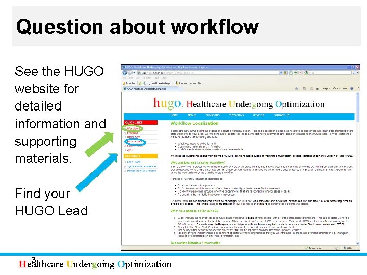 Why HUGO Its all about our patients We
