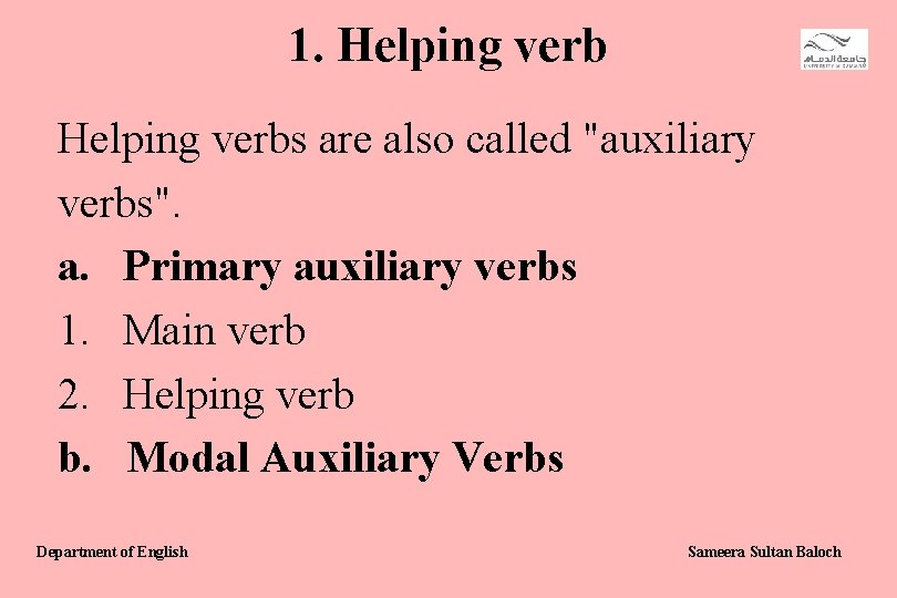 Grammar 1 Objectives v Giving students an overview