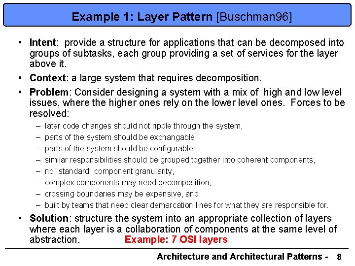 A Brief Look at Architecture and some patterns