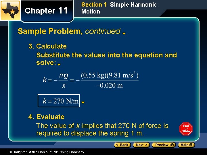 Chapter 11 TEKS Section 1 Simple Harmonic Motion