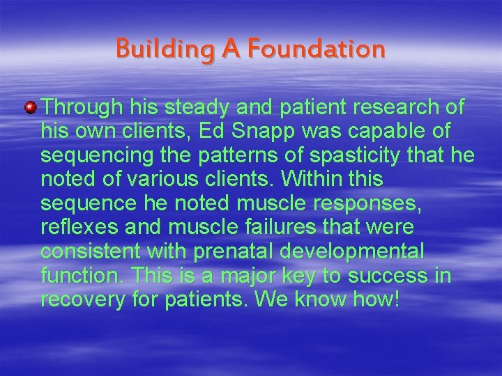 Futures Unlimited The Future of Health Rehabilitation The