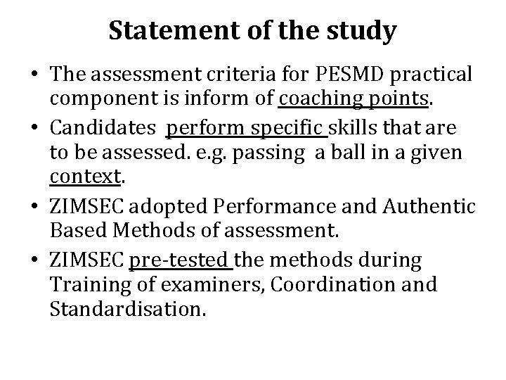 Implementing Performance and Authentic Based Assessment on real