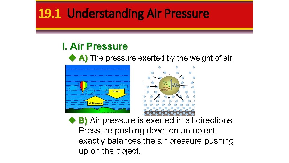 19 1 Understanding Air Pressure I Air Pressure